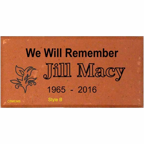Engraved Memorial Brick for Friend or Relative