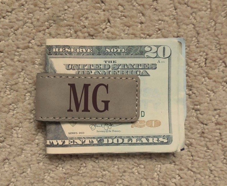 Monogrammed Money Clip Personalized Gift