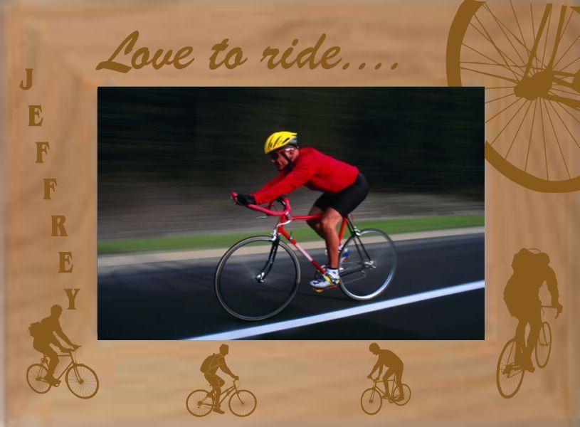 Custom Engraved Love to Ride Bike Picture Frame - Personalized Picture ...