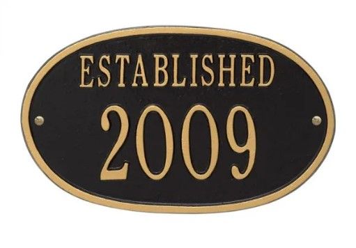 ESTABLISHED Year Sign - Custom Metal Plaque