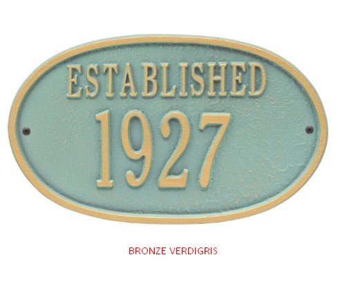 ESTABLISHED Year Sign - Custom Metal Plaque