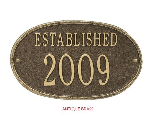 ESTABLISHED Year Sign - Custom Metal Plaque