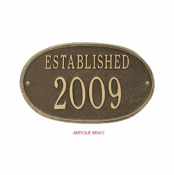 ESTABLISHED Year Sign - Custom Metal Plaque