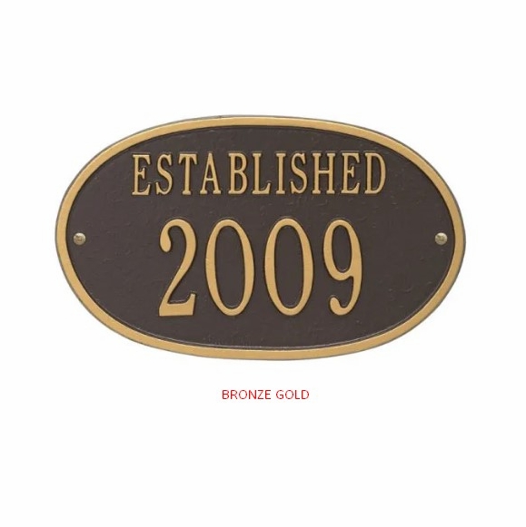 ESTABLISHED Year Sign - Custom Metal Plaque