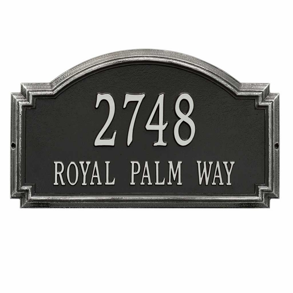 Estate Size Address Plaque - For Wall or Lawn Mount - Choose Your Color