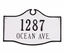 Arch Address Sign - Solid Cast Brass