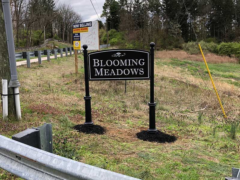 Sign and Posts For Entrance, Community Name, Business, Church, Subdivision