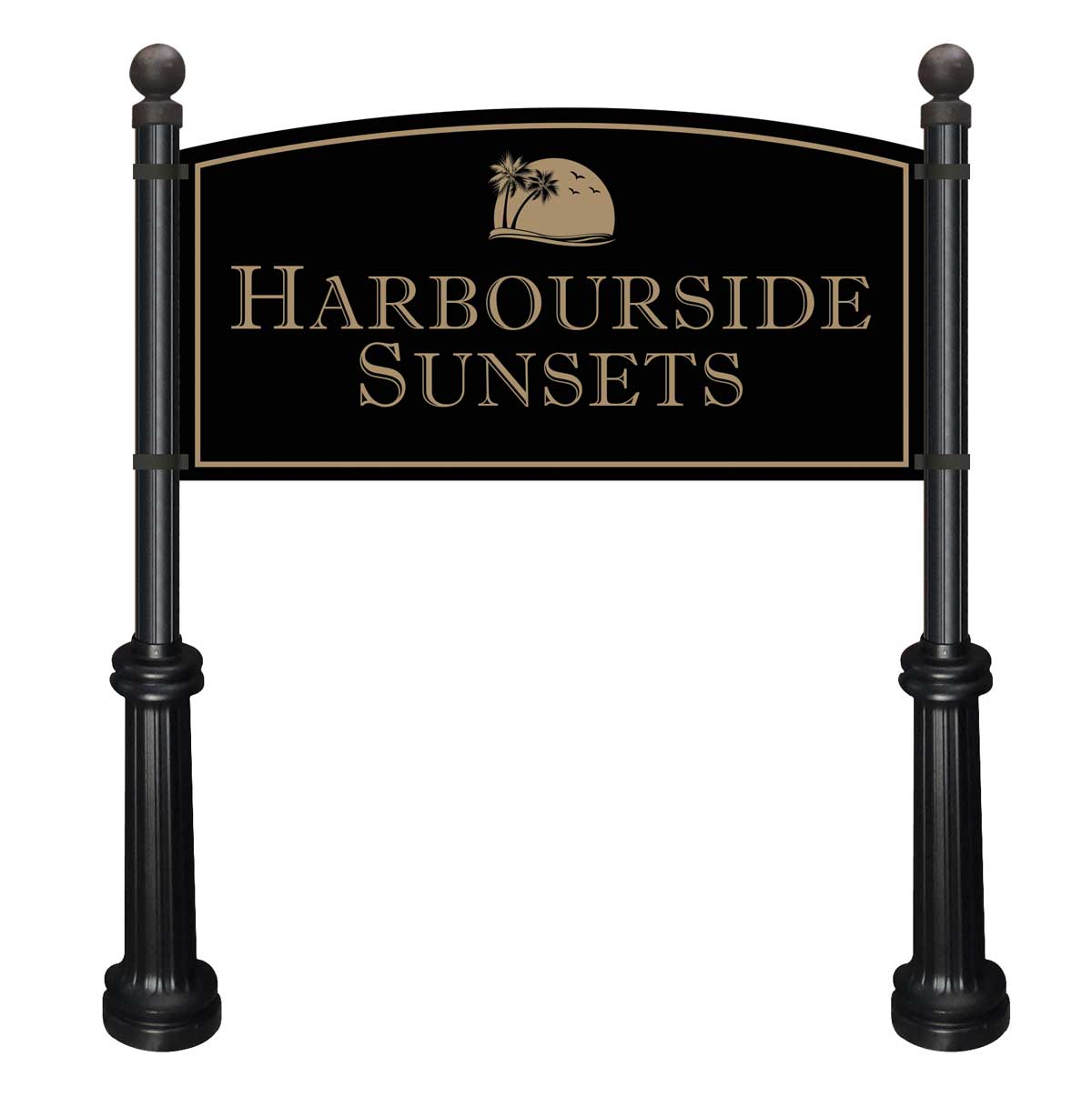 Sign and Posts For Entrance, Community Name, Business, Church, Subdivision