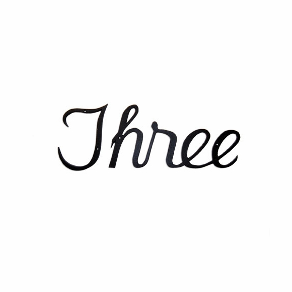 Extra Large Spelled Out Cursive Script House Number
