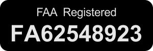 FAA Drone Registration Number Label, If Found Please Call Phone Number ...