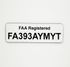 FAA Drone Registration Number Sticker Large Set of 3