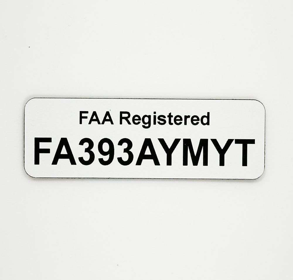 FAA Drone Registration Number Sticker Large Set of 3