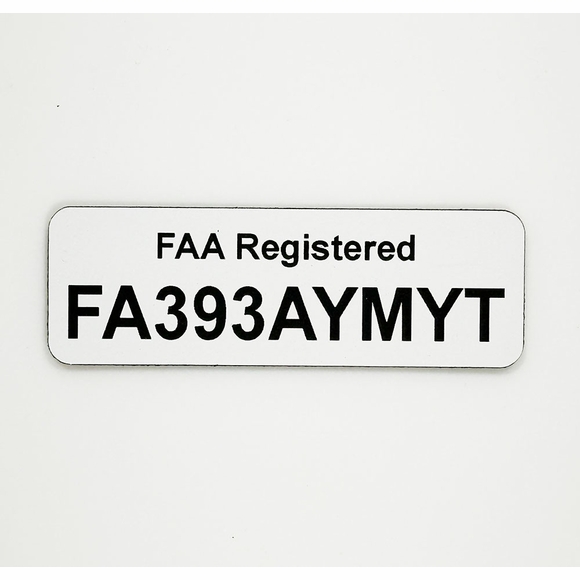 FAA Drone Registration Number Sticker Large Set of 3
