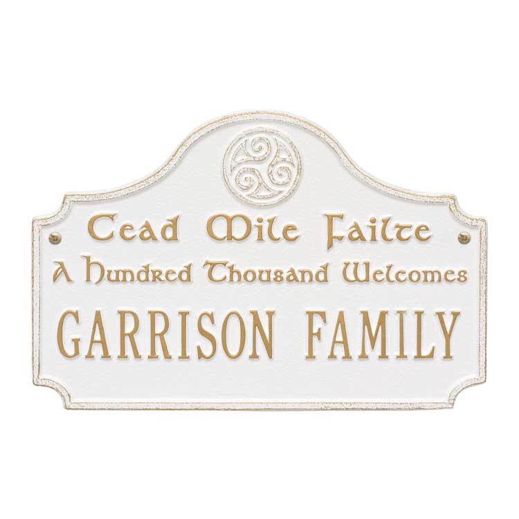 Cead Mile Failte A Hundred Thousand Welcomes Plaque Personalized with ...