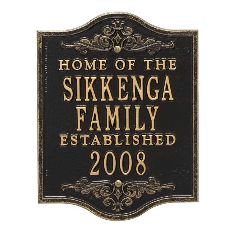 Home Of The Family Name With Established Year Plaque - Custom Metal Sign