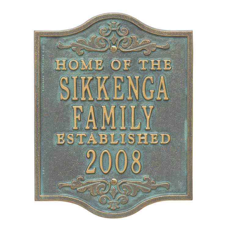 Home Of The Family Name With Established Year Plaque - Custom Metal Sign