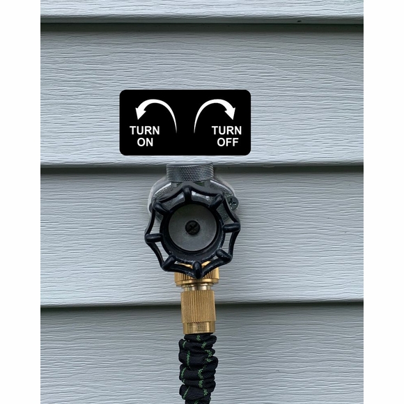 Faucet Valve ON-OFF Turn Direction Reminder Sign