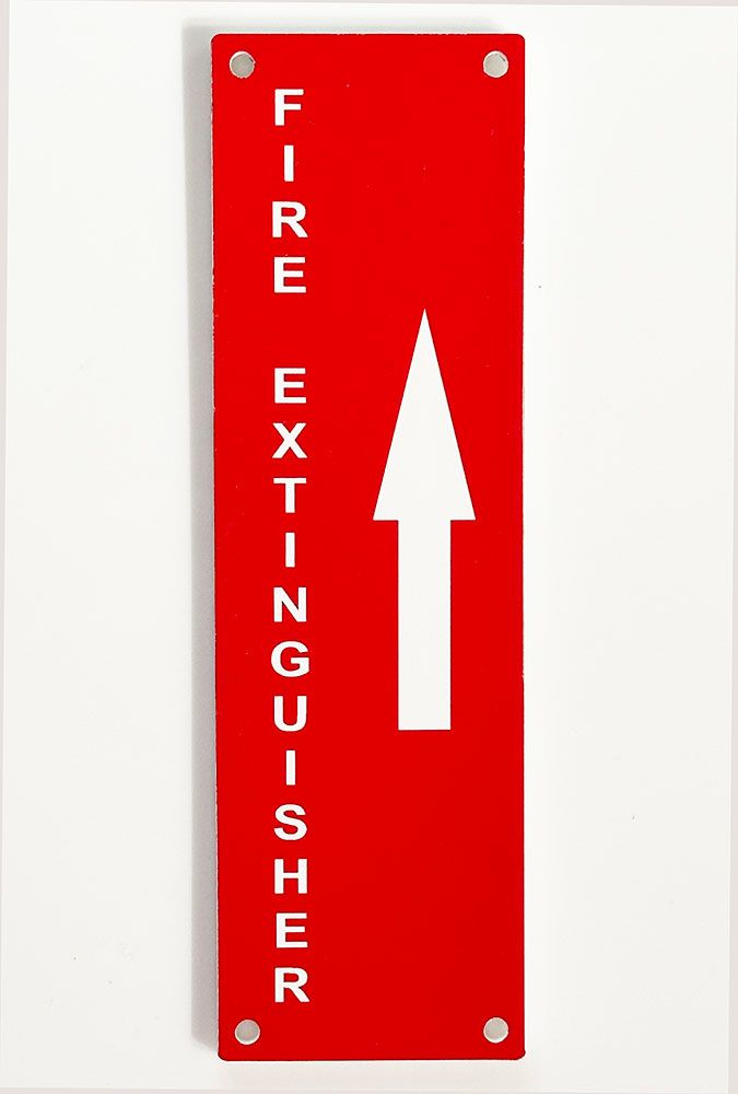Custom Fire Extinguisher Sign Vertical With Arrow Option