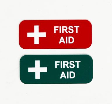 First Aid Sign - Small Adhesive Plaque For Boat