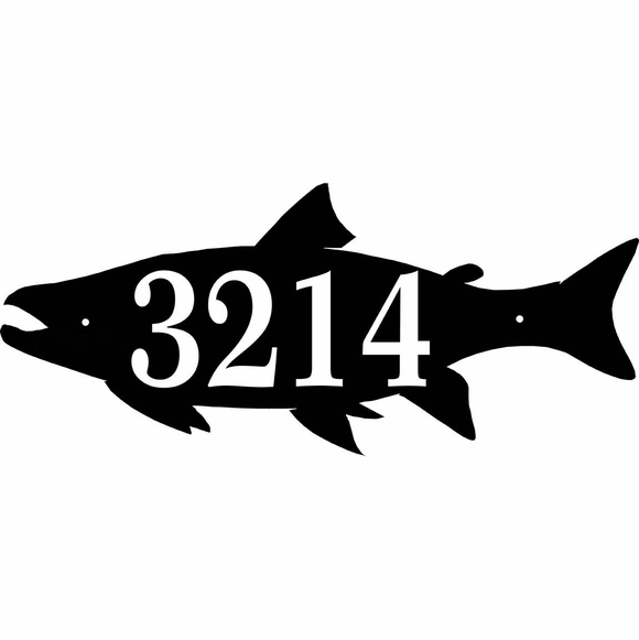 Fish Shape House Number Sign - Address Plaque