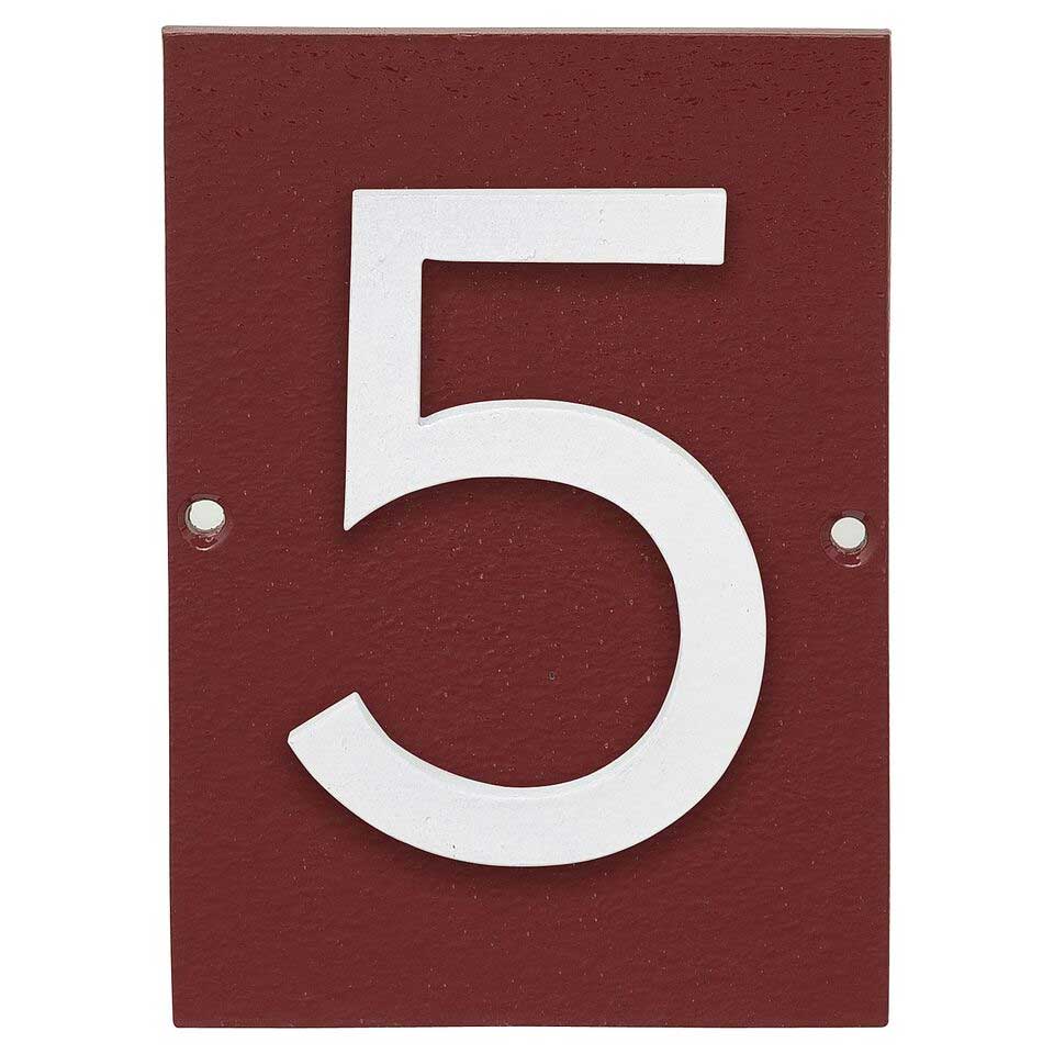 Offset Number Address Plaque for Single Digit House Number