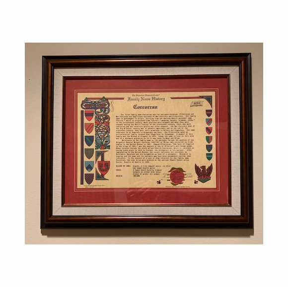 Framed Family Name History