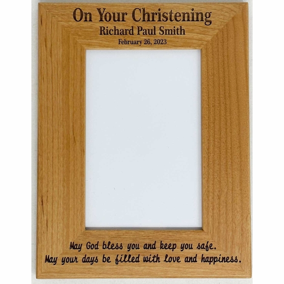 Gift Personalized Picture Frame For Christening or Baptism