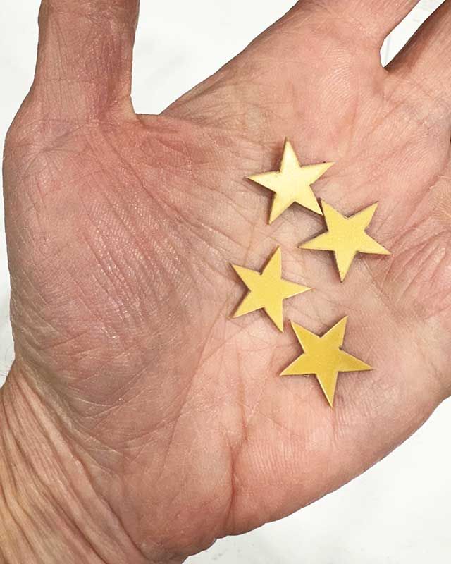 Gold Star Stickers for Hobbies, Crafts, Awards Set of 10