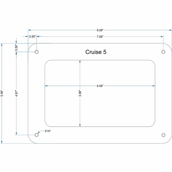 GPS or MFD Boat Dash Adapter Panel