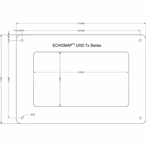 GPS or MFD Flush Mount Adapter Plate