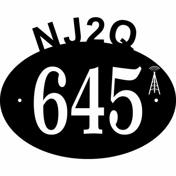 Ham Radio Call Sign Address Plaque