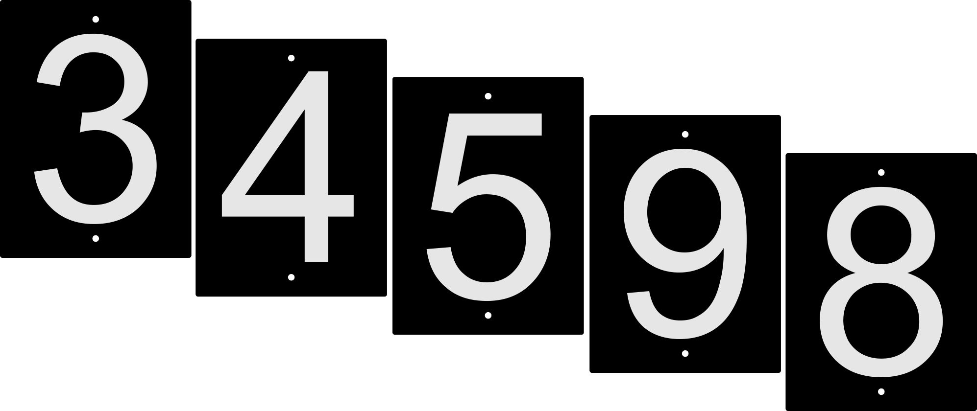 Reflective House Numbers or Letters, Heavy Duty
