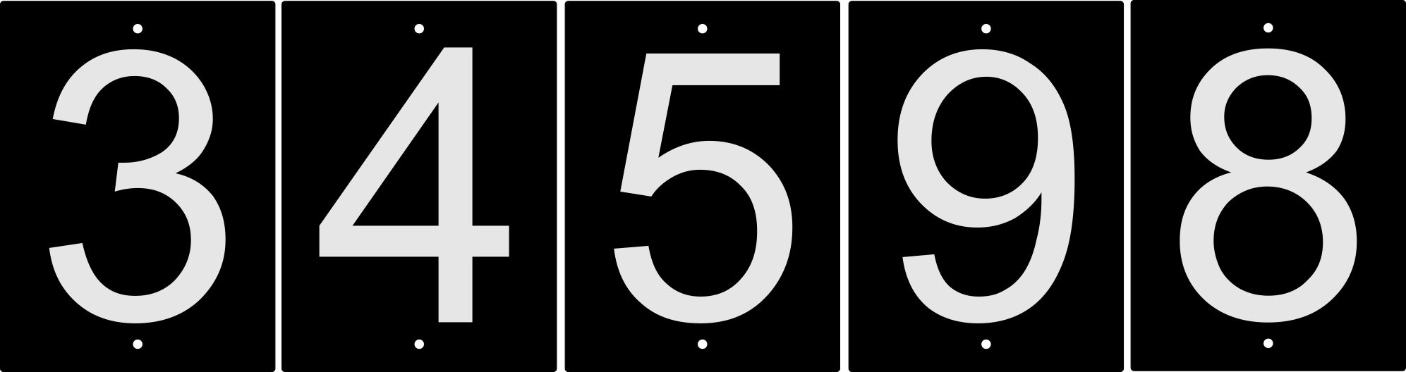 Reflective House Numbers or Letters, Heavy Duty