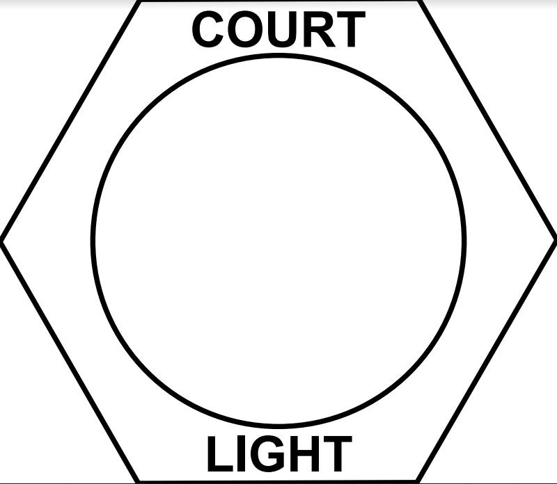 Engraved Toggle Switch Plate Hexagon Shape