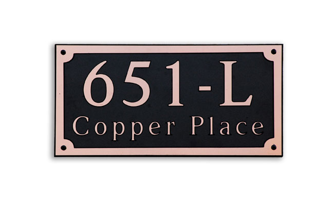 Hollow Rock Address Sign Rock