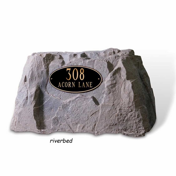 Hollow Rock Address Sign Rock