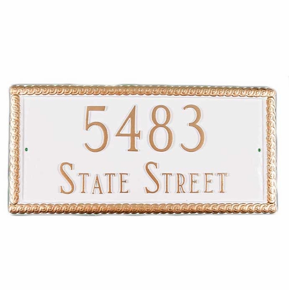 Home Address Plaque With Two Lines - Custom House Number Sign With ...