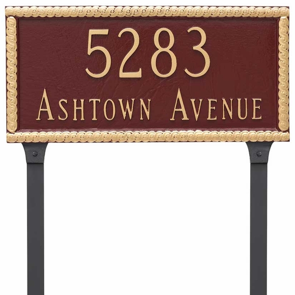 Home Address Plaque With Two Lines - Custom House Number Sign With ...