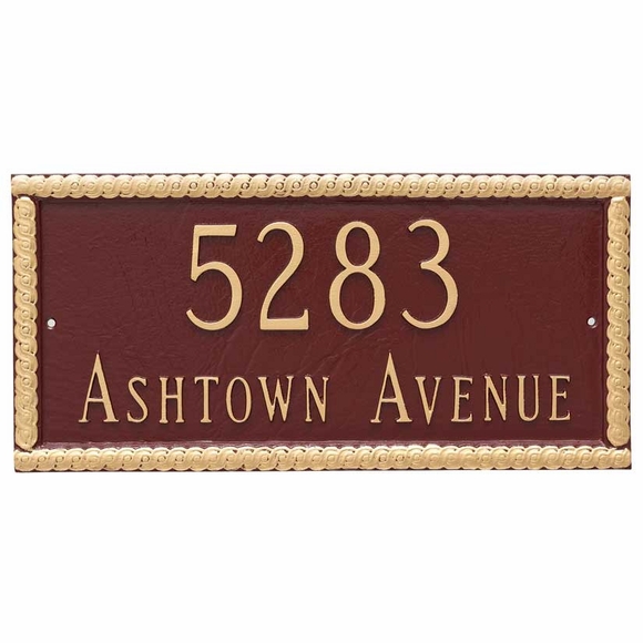 Home Address Plaque With Two Lines - Custom House Number Sign With ...