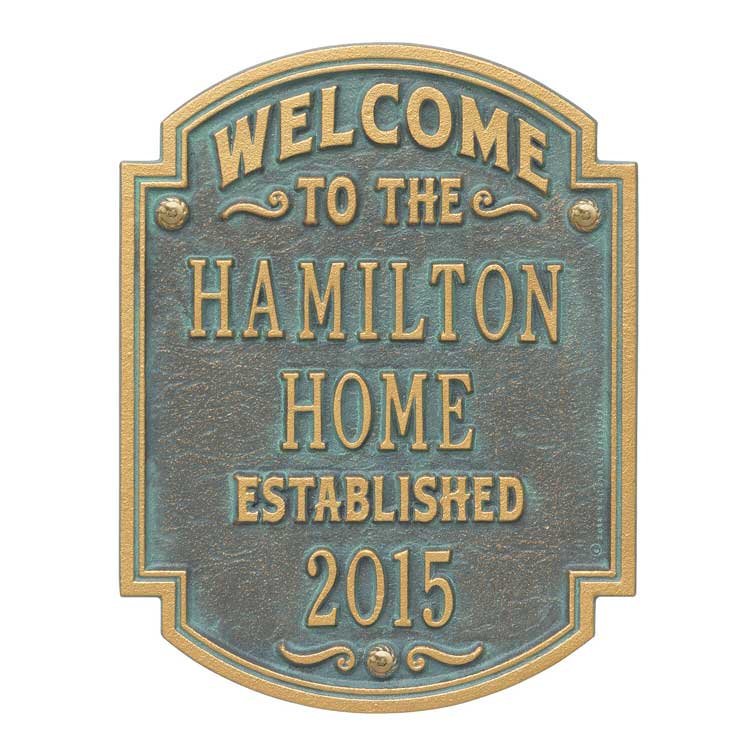 Personalized Welcome To The Home Established Date Plaque