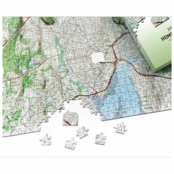 Hometown Puzzle - Map jigsaw puzzle custom made for your address