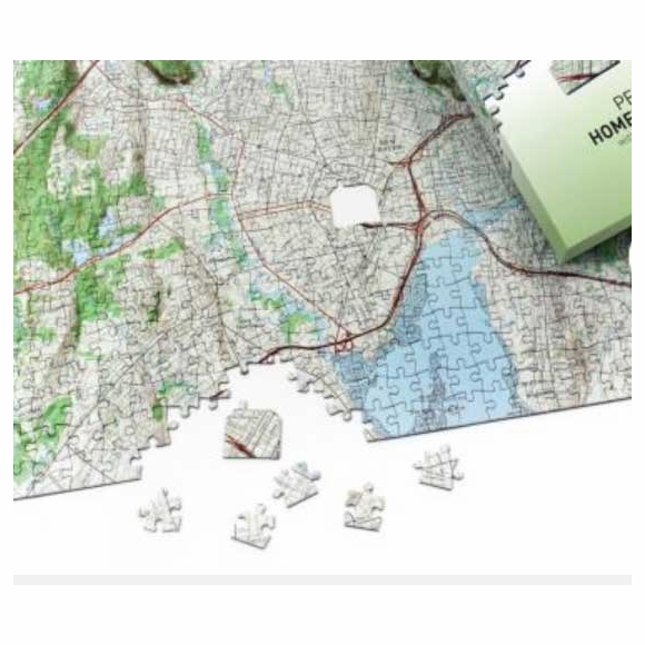 Hometown Puzzle - Map jigsaw puzzle custom made for your address