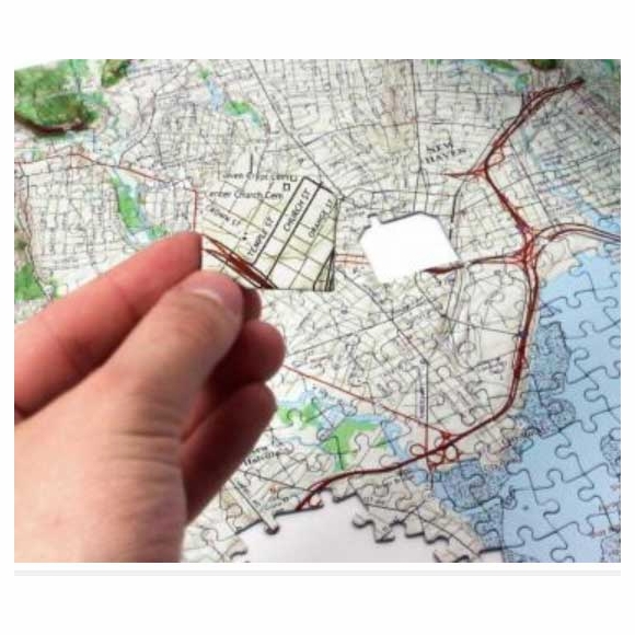 Hometown Puzzle - Map jigsaw puzzle custom made for your address