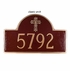 House Number Sign with Cross