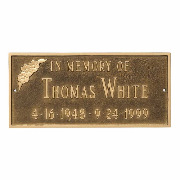 In Memory Of Plaque