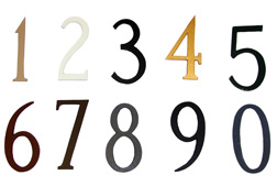 Cast Aluminum House Numbers & Building Numbers - Choose Your Size and Color