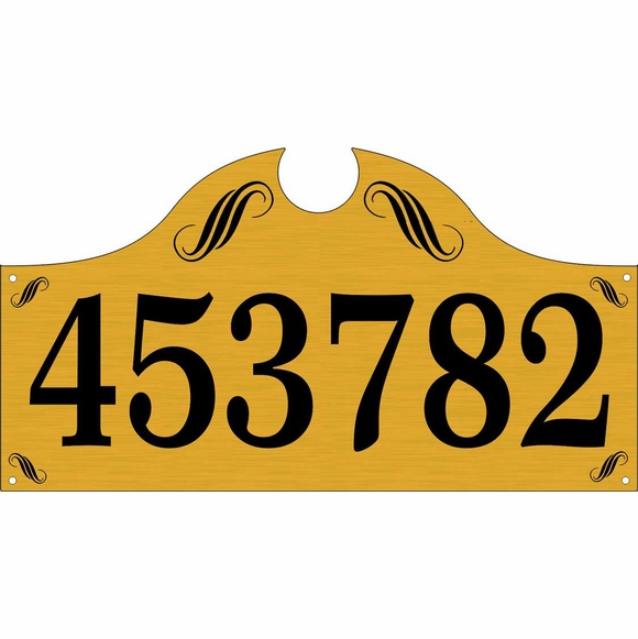Large Address Plaque - Decorative Monument Style House Address Number ...