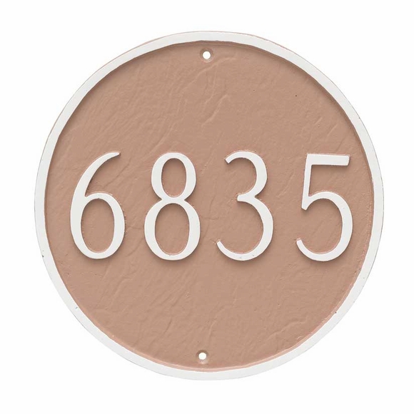 Large Circle House Number Sign - Round Address Plaque