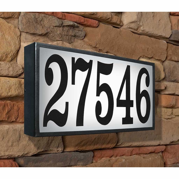 Large Lighted Address Plaque Low Voltage