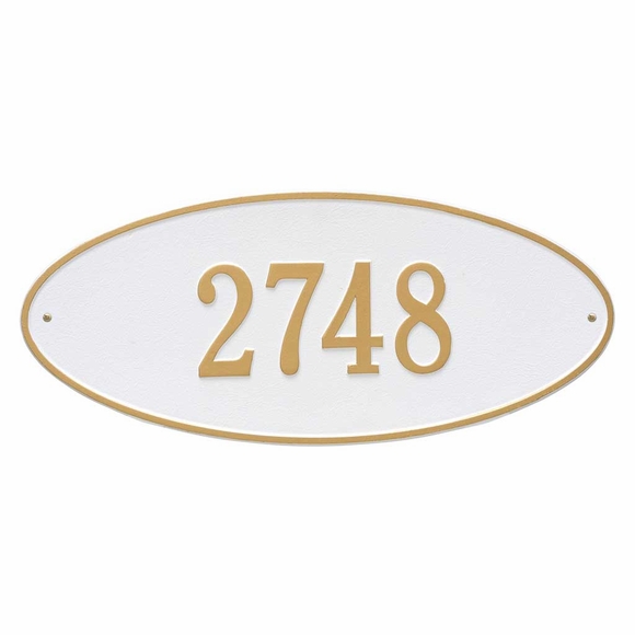 Large Oval Home Address Plaque